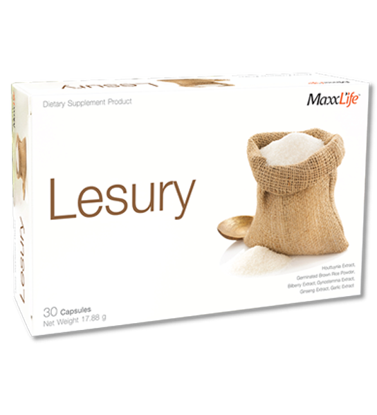 Lesury ลดน้ำตาลในเลือด (30 แคปซูล). - maxxlife